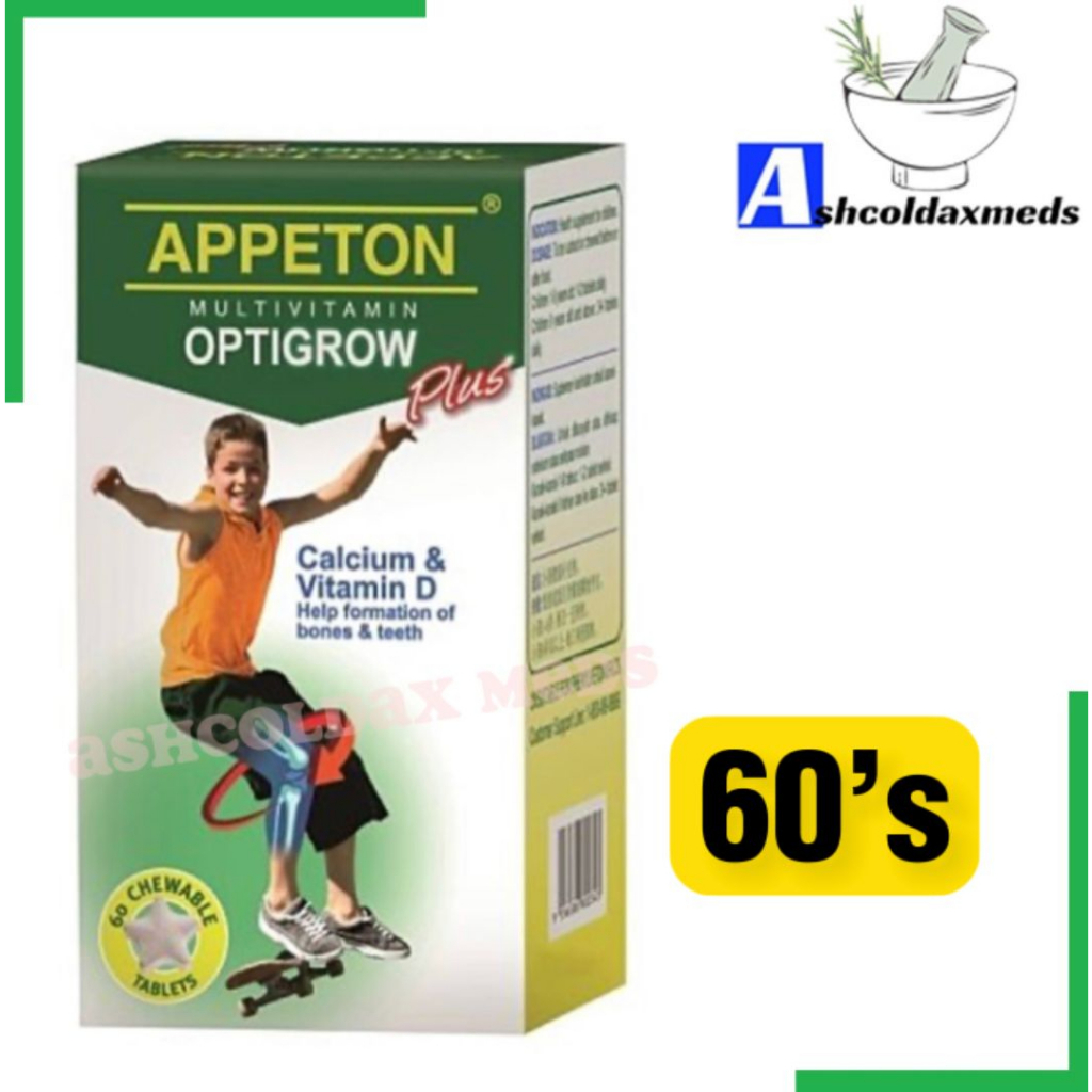APPETON MULTIVITAMIN OPTIGROW PLUS TABS 60S - Farmasi Limbongan