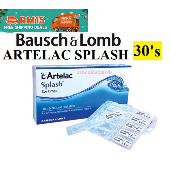 ARTELAC SPLASH EYE DROPS 0.5ML 30'S EXP08/2024 - Farmasi Limbongan