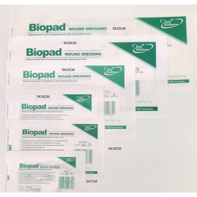 BIOPAD WOUND DRESSING 1'S (VARIOUS SIZES) - Farmasi Limbongan