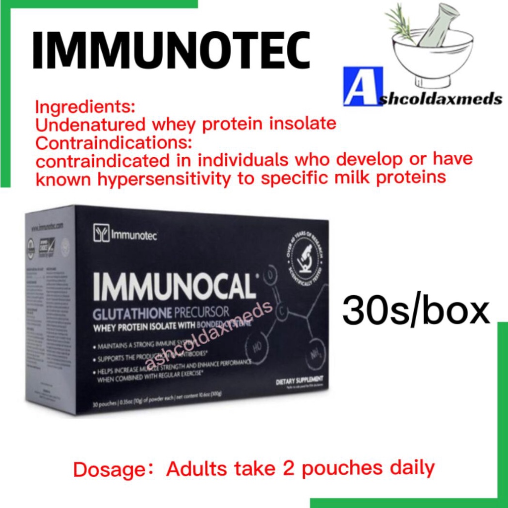 Immunotec IMMUNOCAL® 30 pouches | 10g of powder each EXP2024 - Farmasi ...