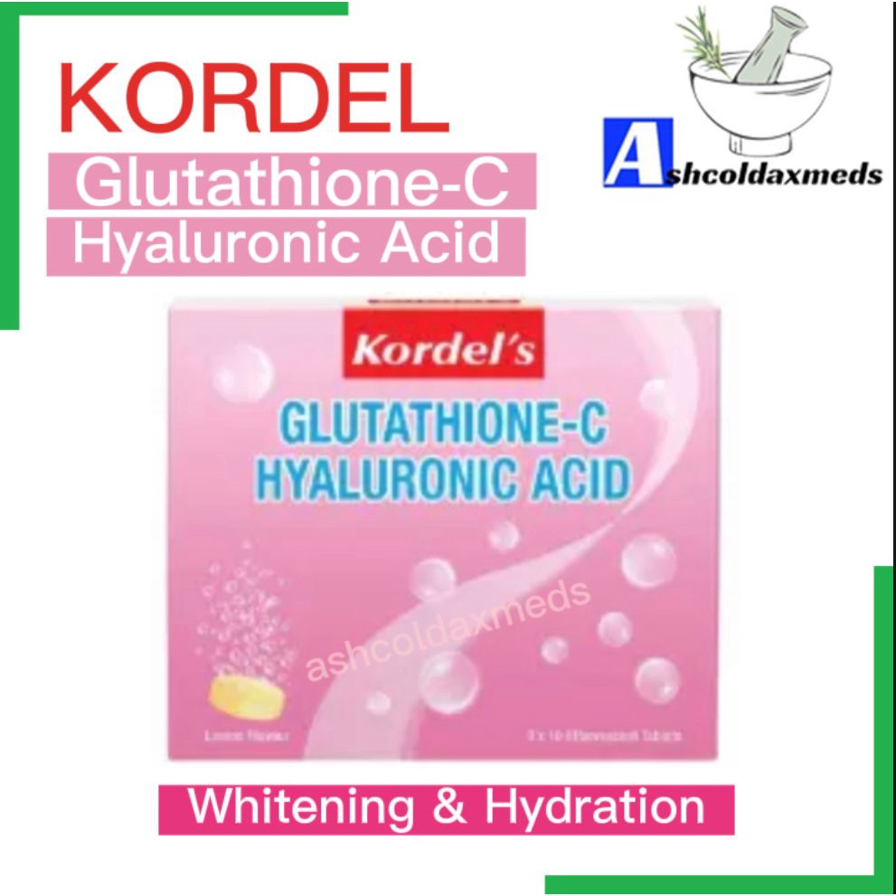 KORDEL'S GLUTATHIONE-C HYALURONIC ACID EFF TAB (3X10'S) - Farmasi Limbongan