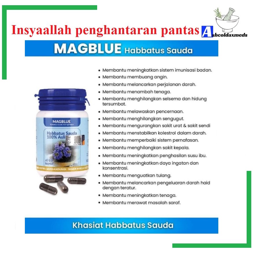 Magic Blue Habbatus Sauda Kapsul / Magblue / Mexblu / Black Seeds ...