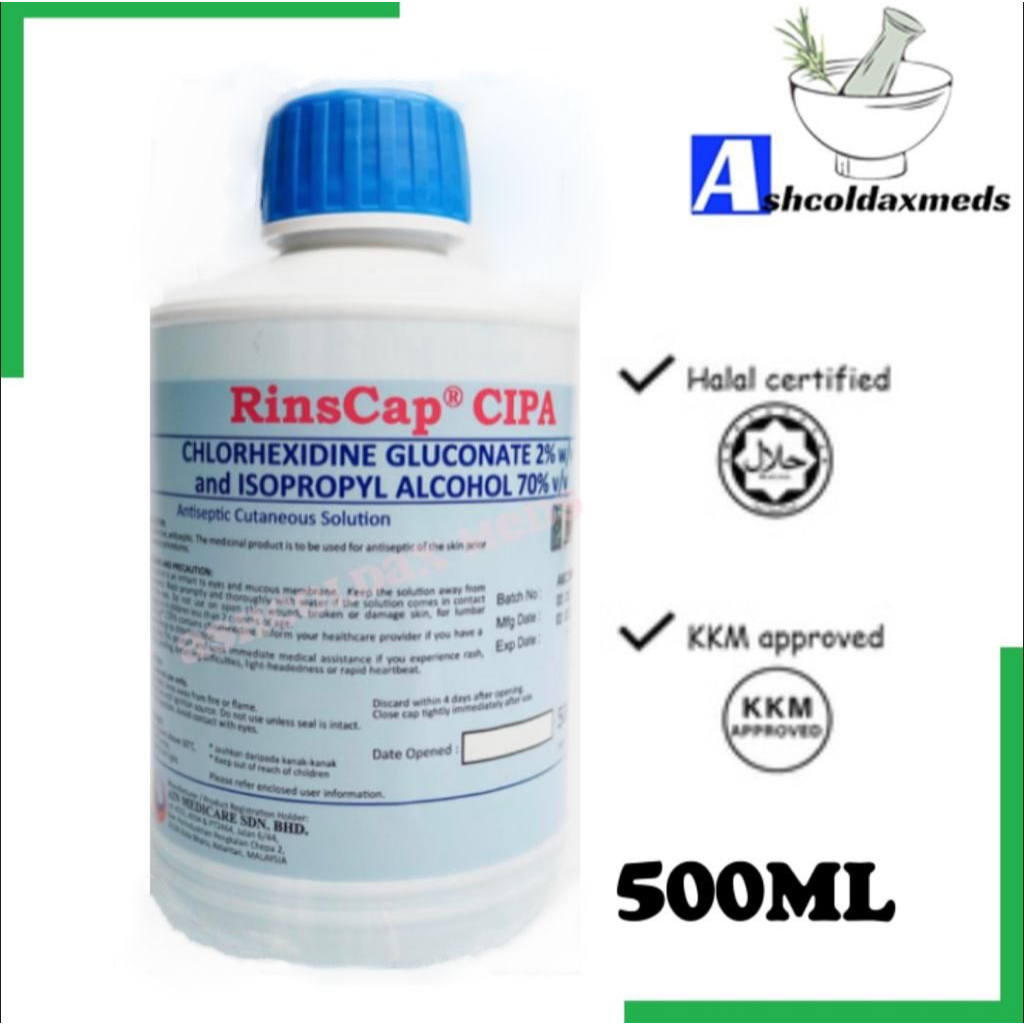 RinsCap CIPA – Chlorhexidine Gluconate 2% w/v and Isopropyl Alcohol 70% ...