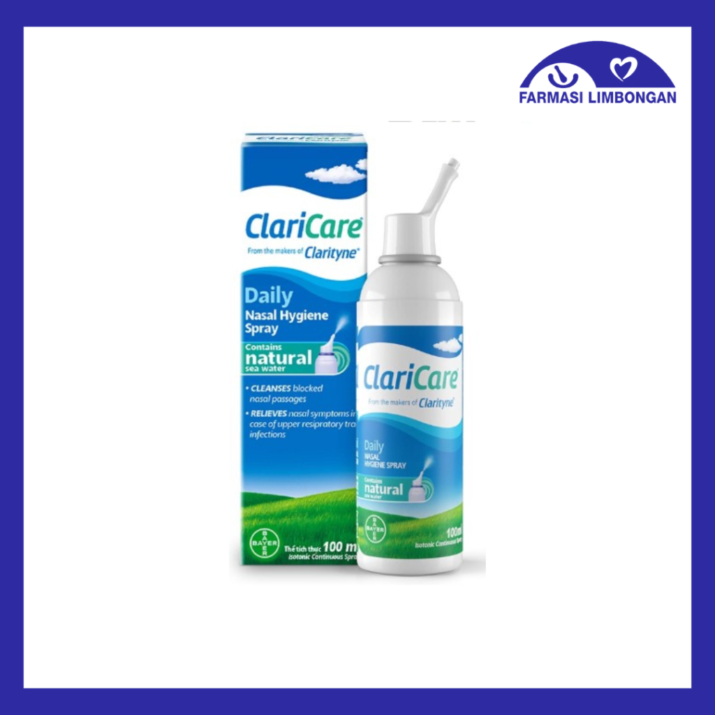 CLARICARE DAILY NASAL HYGIENE SPRAY 100ML - Farmasi Limbongan