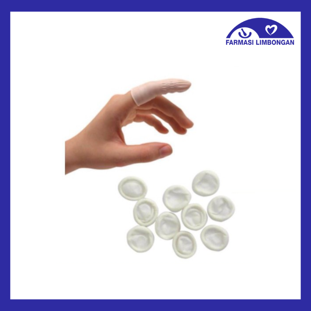 DISPOSABLE LATEX RUBBER FINGER COTS 10'S/PACK - Farmasi Limbongan