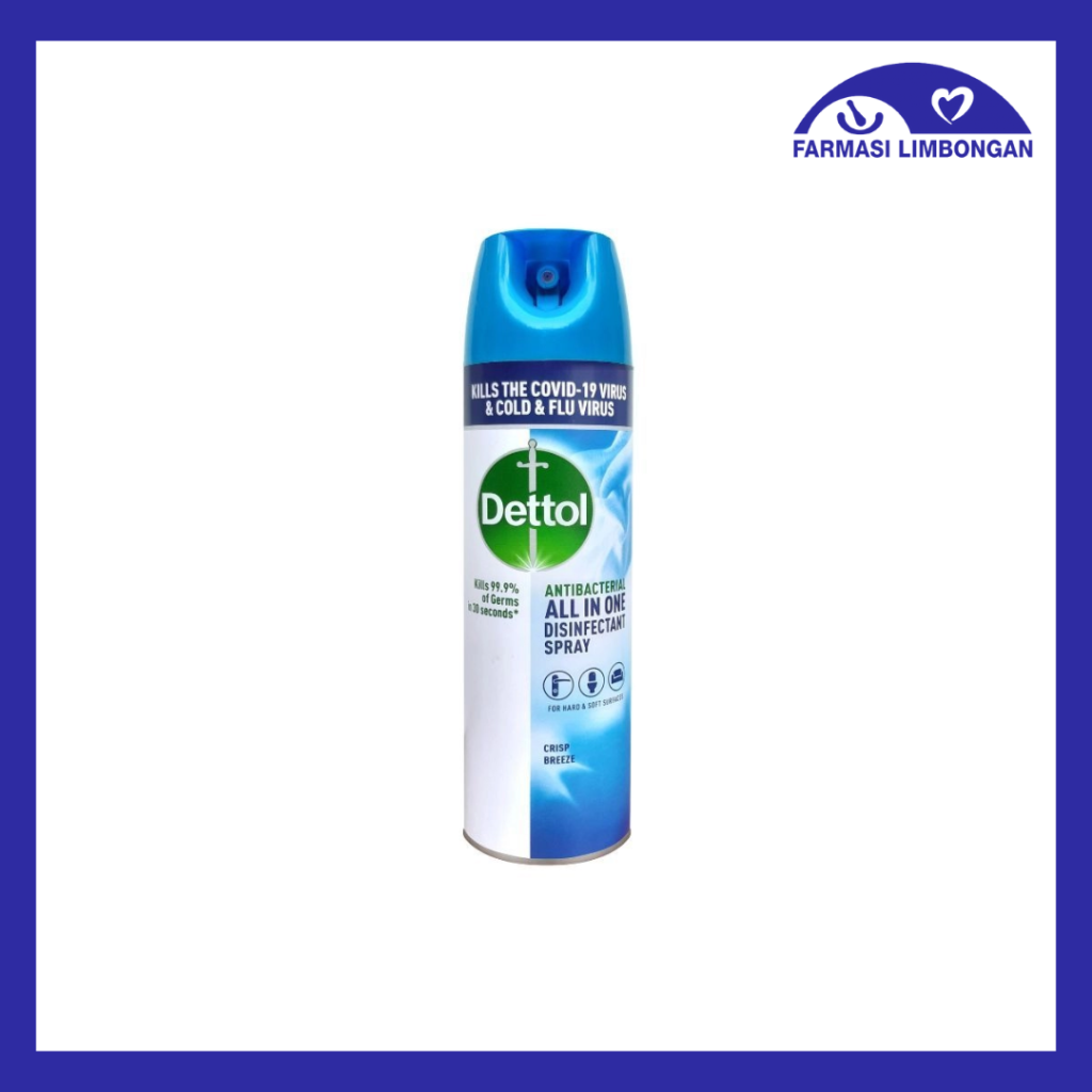 DETTOL DISINFECTANT SPRAY 450GM ASSORTED - Farmasi Limbongan