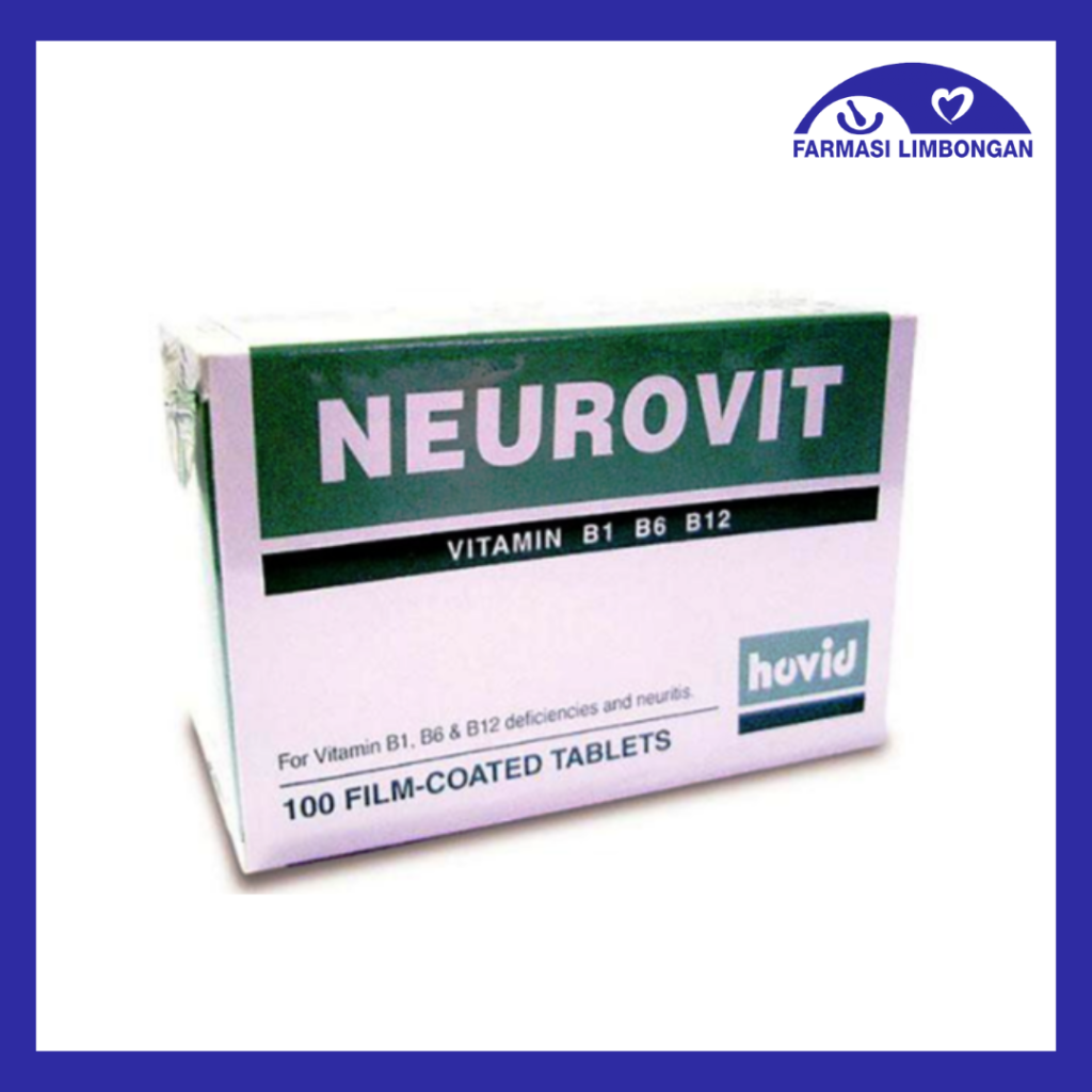 Hovid Neurovit Vitamin B1 B6 B12 100s - Farmasi Limbongan