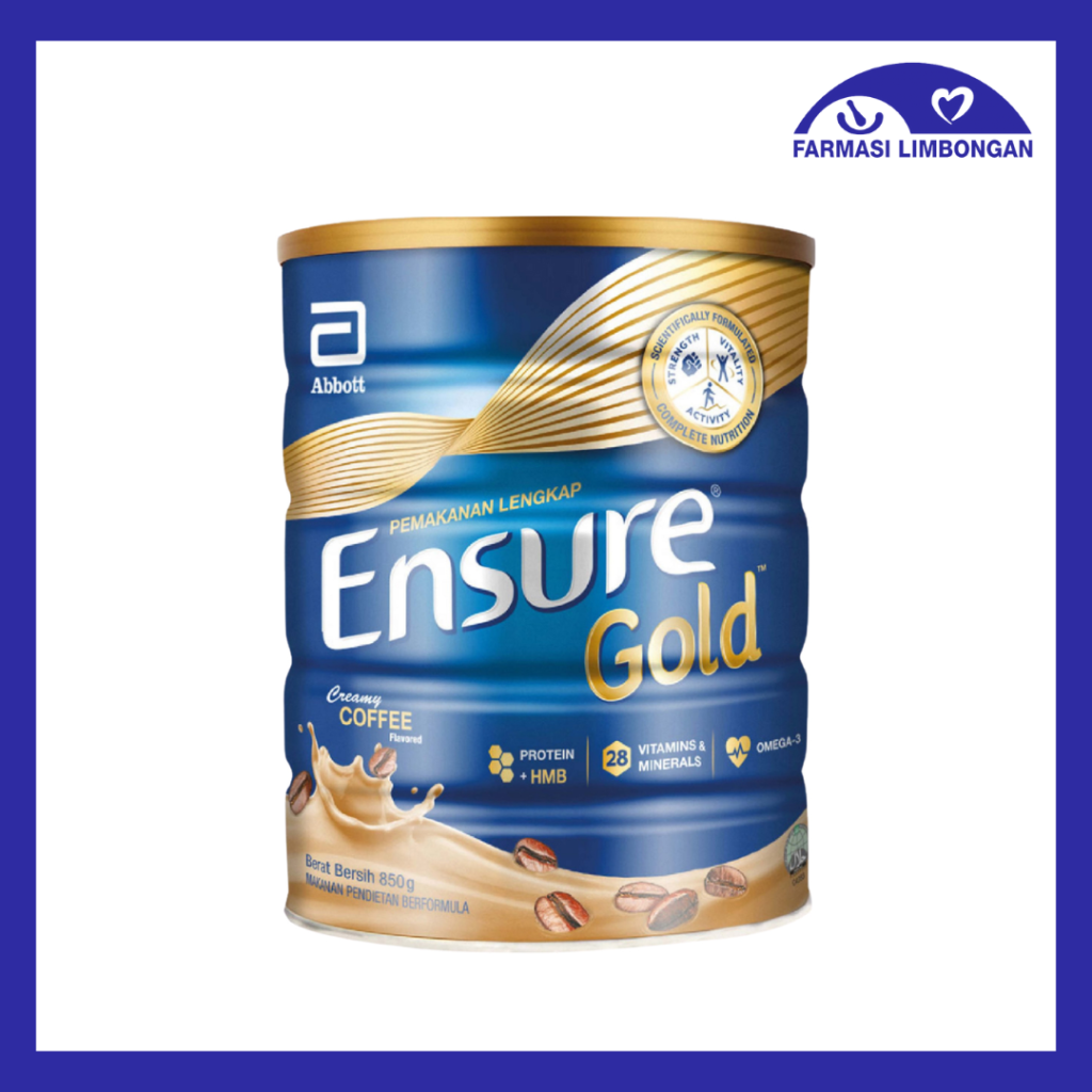 ENSURE GOLD COMPLETE NUTRITION 850GM ASSORTED FLAVOUR - Farmasi Limbongan