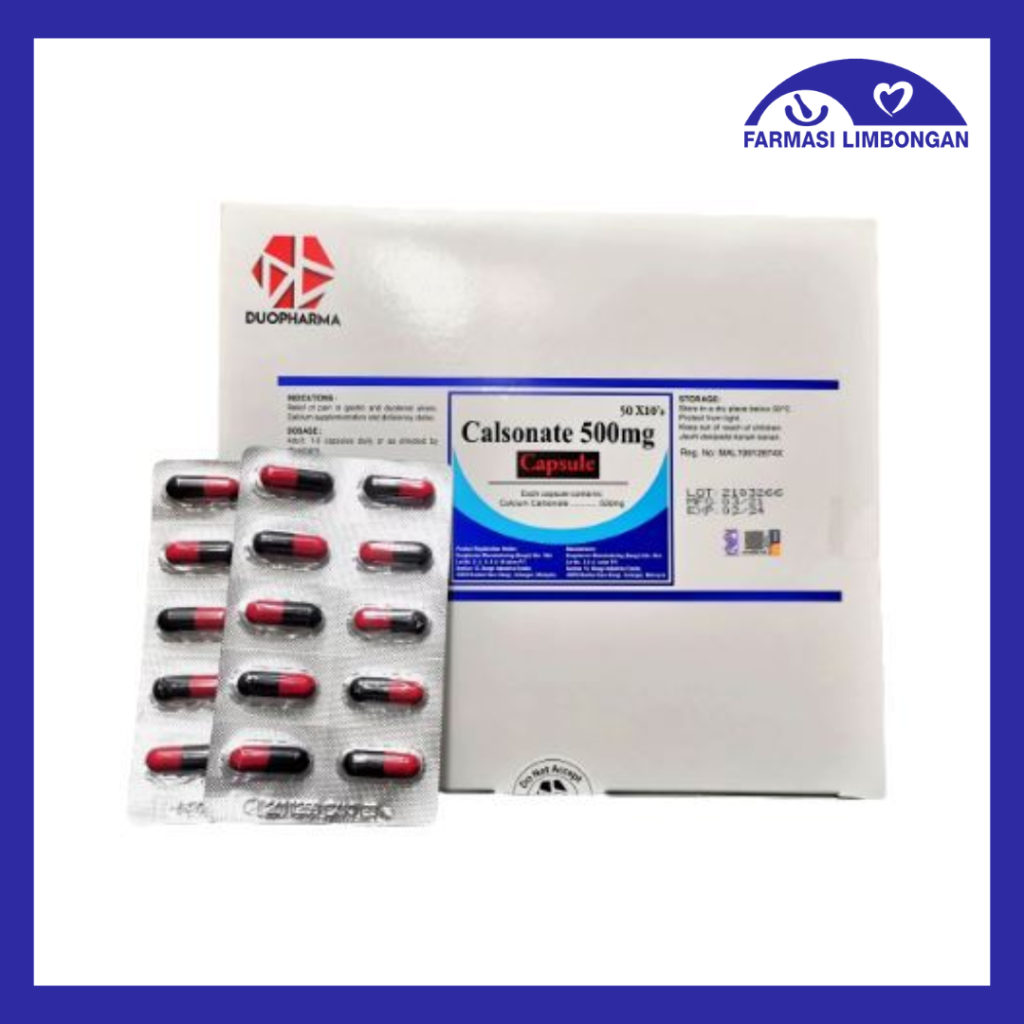 Calsonate Calcium Carbonate Capsule 10'S EXP01/2027 (BLACK & RED STRIP ...