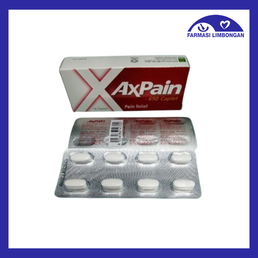 AXPAIN 650MG CAPLETS MUSCLE & JOINT 16S (Paracetamol 650mg) Same as ...
