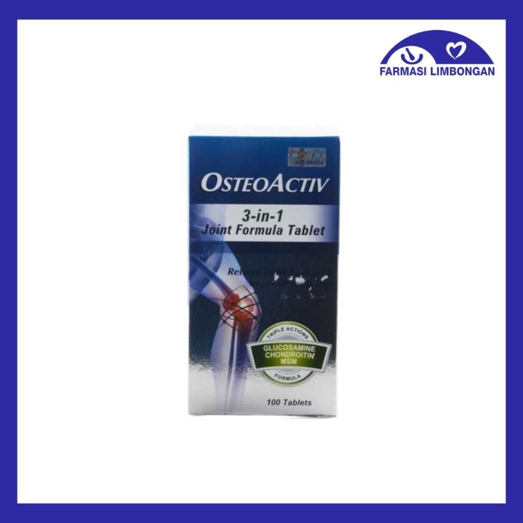 (PROMO) Osteoactiv 3 in 1 Formula Tablets 100'S - Farmasi Limbongan
