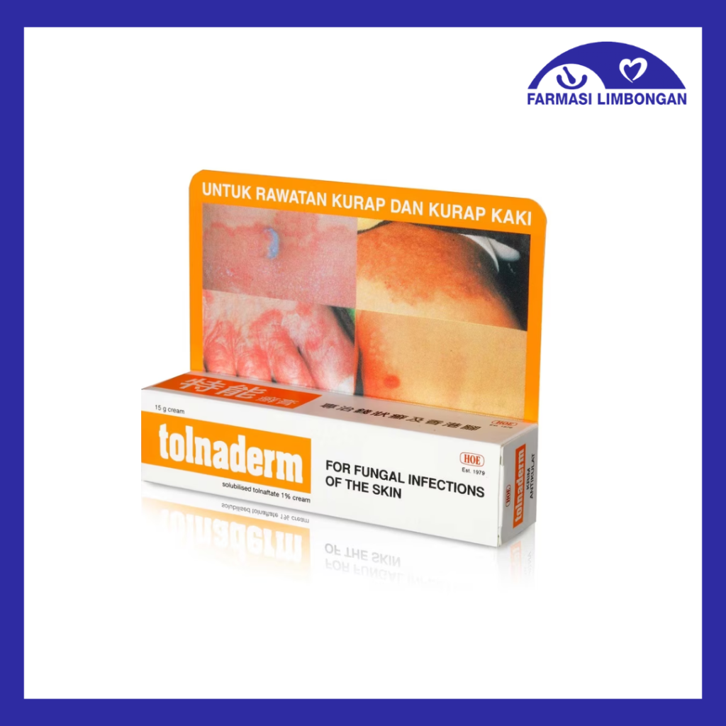 TOLNADERM Cream 15g (Kurap/Panau/Kulat) - Farmasi Limbongan