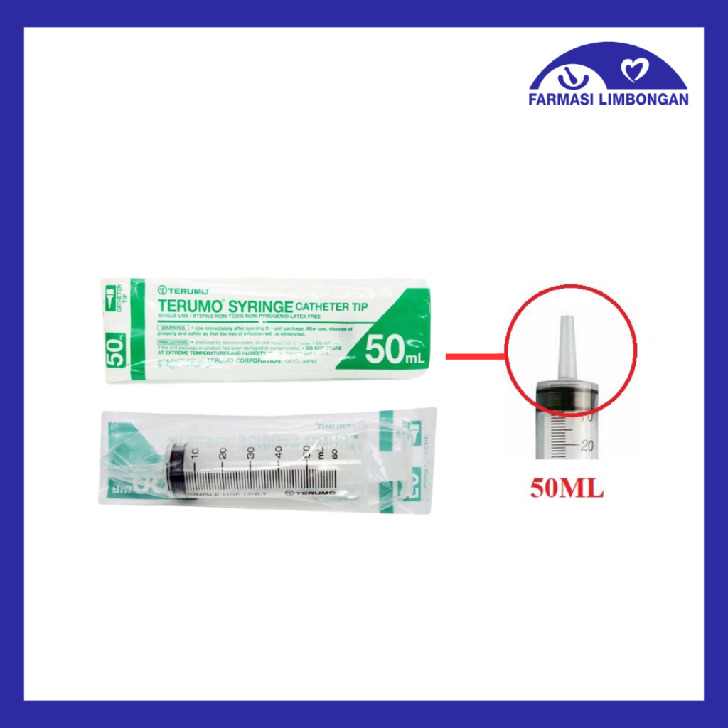 TERUMO CATHETER/ECCENTRIC TIP SYRINGE/LUER LOCK TIP 50ML 1's (TERUMA FEEDING SYRINGE) - Farmasi ...