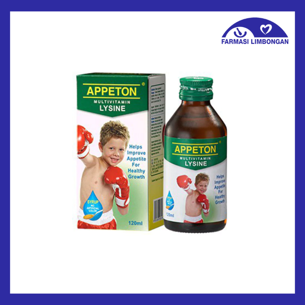 Appeton Multivitamin Lysine Syrup 120ml EXP03/2027 - Farmasi Limbongan