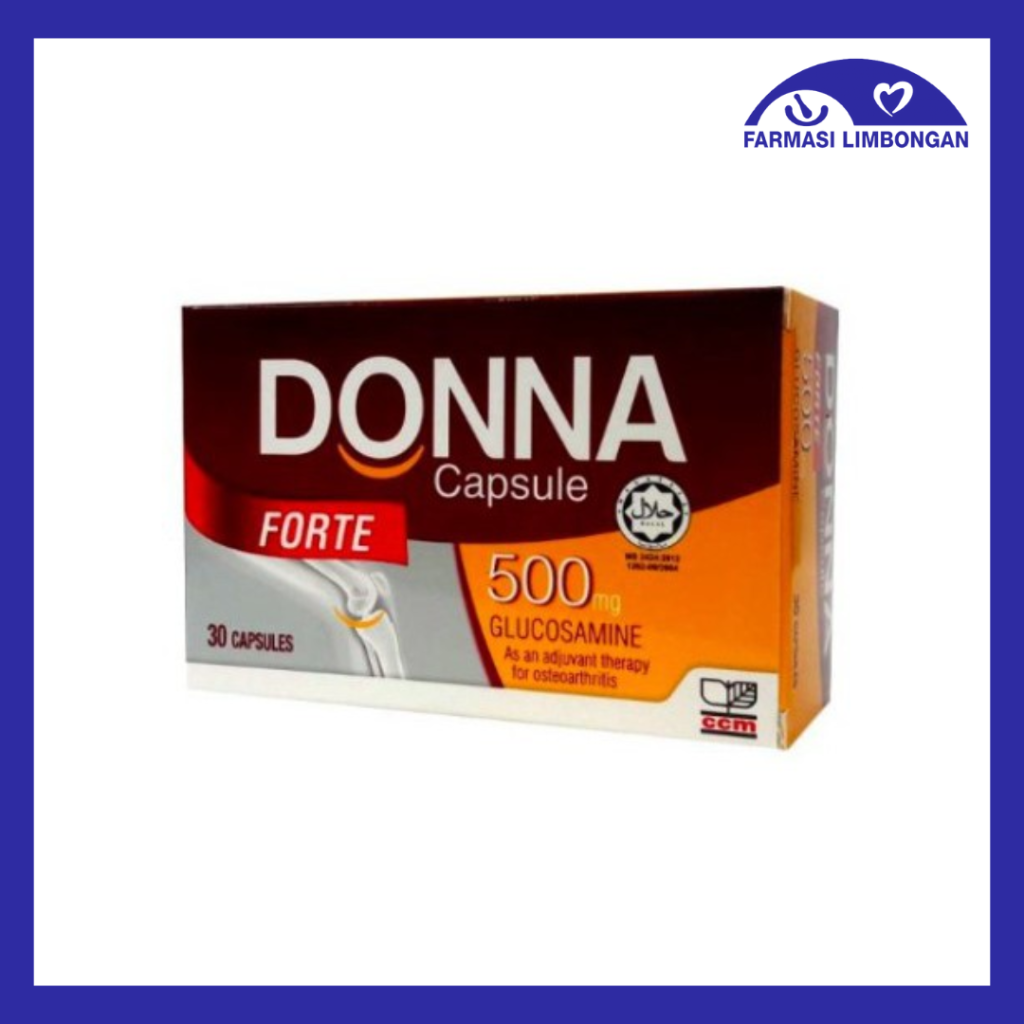 Donna Capsule Forte 500mg Glucosamine 30's EXP09/2027 - Farmasi Limbongan
