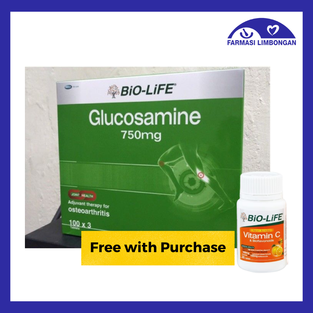 BIOLIFE GLUCOSAMINE 750MG 100'SX3 - Farmasi Limbongan