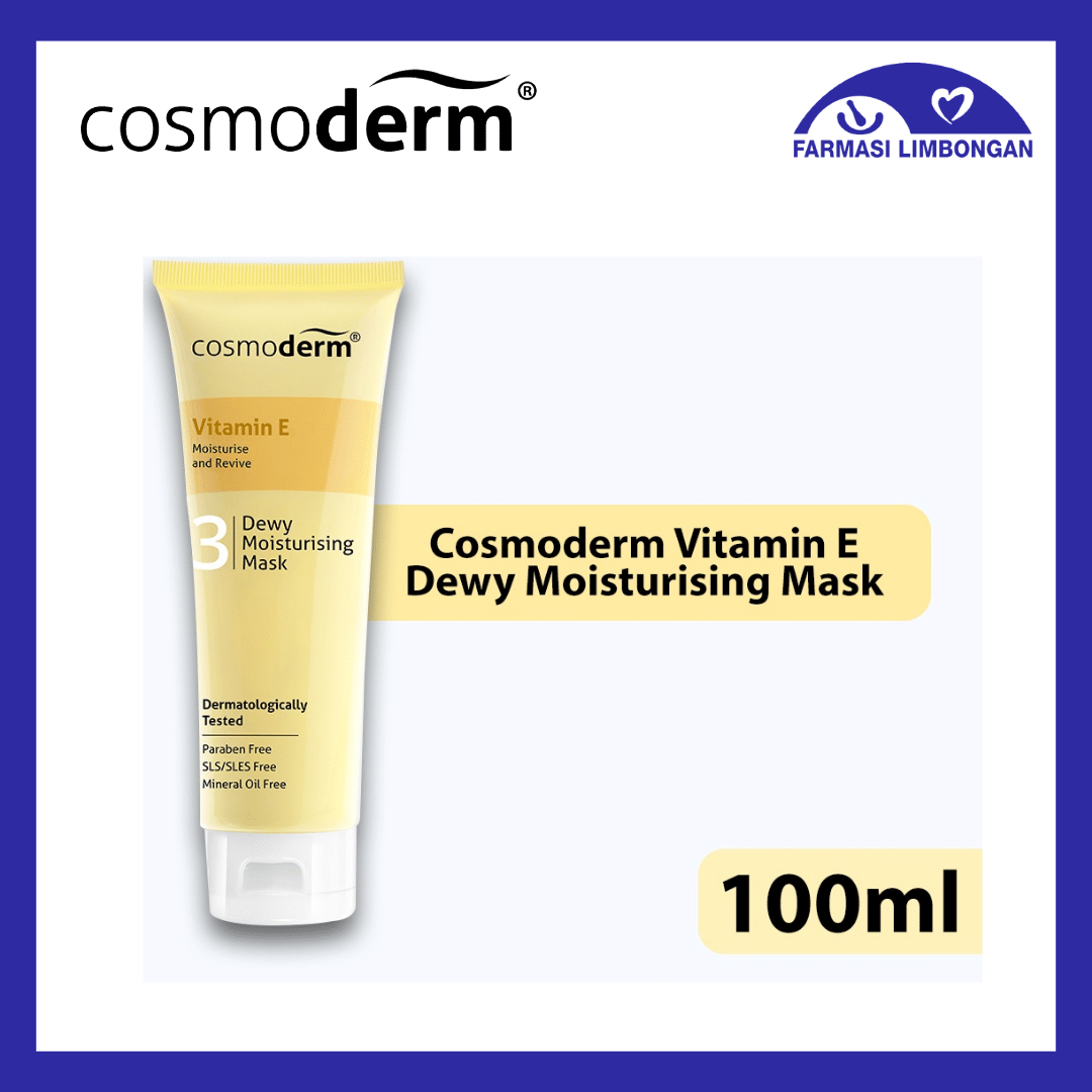 Cosmoderm Vitamin E Dewy Moisturising Mask 100ml - Farmasi Limbongan