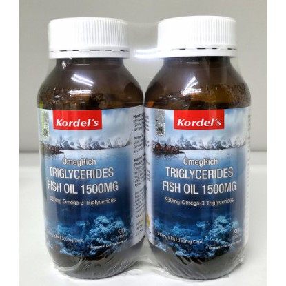 KORDEL'S OMEGRICH TRIGLYCERIDES FISH OIL 1500MG SOFTGELS 90S/90SX2 ...