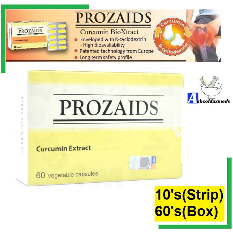 Prozaids 480mg Value Pack 60s /10s vegetable curcumin capsule - Farmasi ...