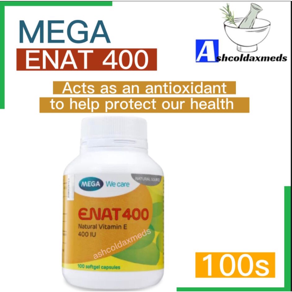 MEGA WE CARE ENAT 400IU EXP:05/2024 NATURAL VITAMIN E 100'S - Farmasi ...