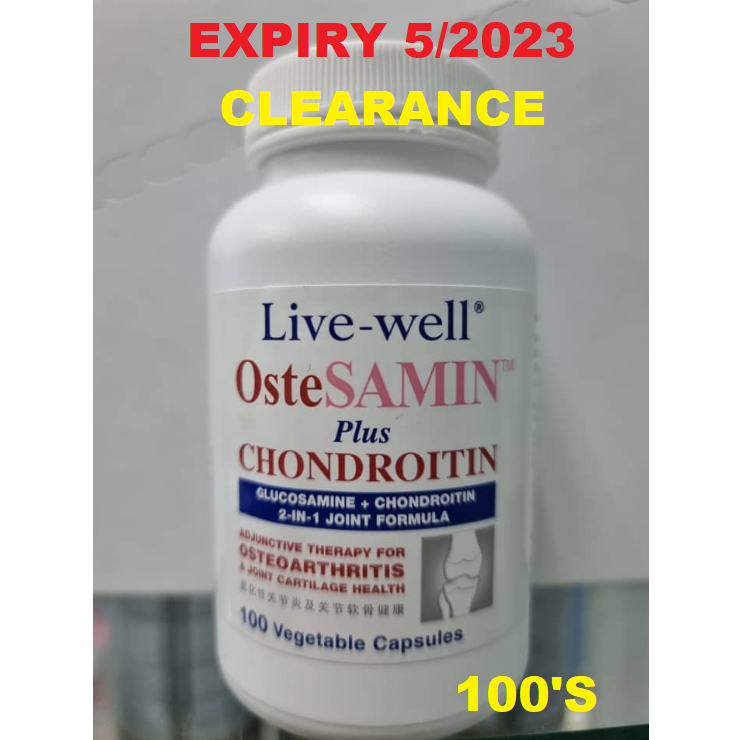 Live-Well Ostesamin Plus Chondroitin 30'SX3 + Ostemsm 45'SX1/Clearance ...