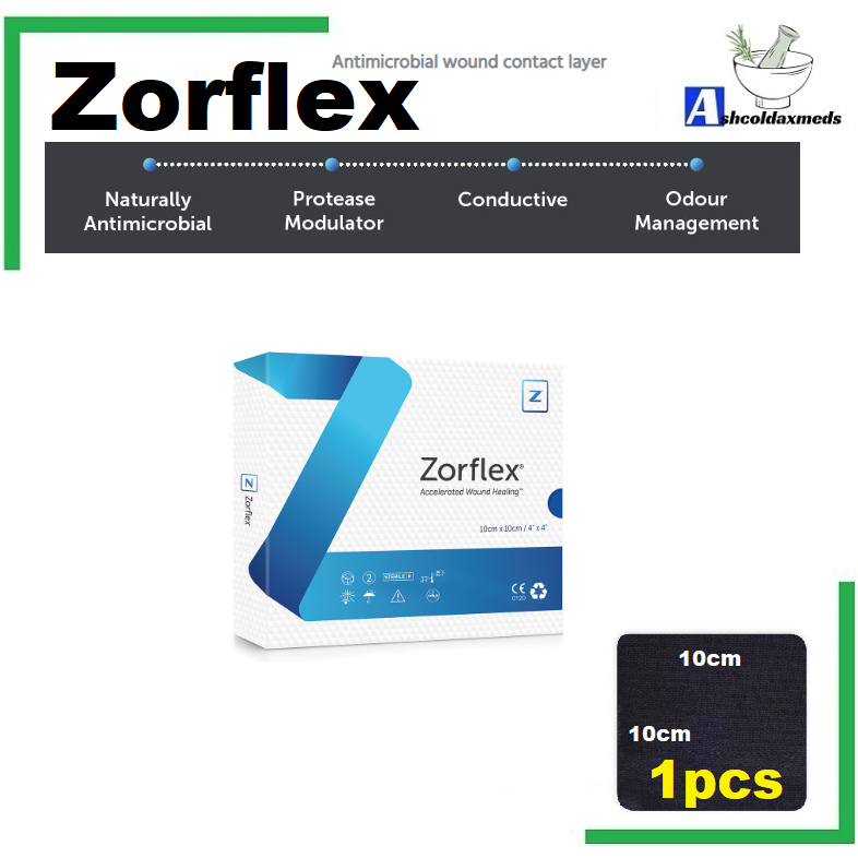 (1 KEPING) Zorflex 10cmx10cm 1'S ( Activated Carbon Cloth/ANTIBACTERIAL ...