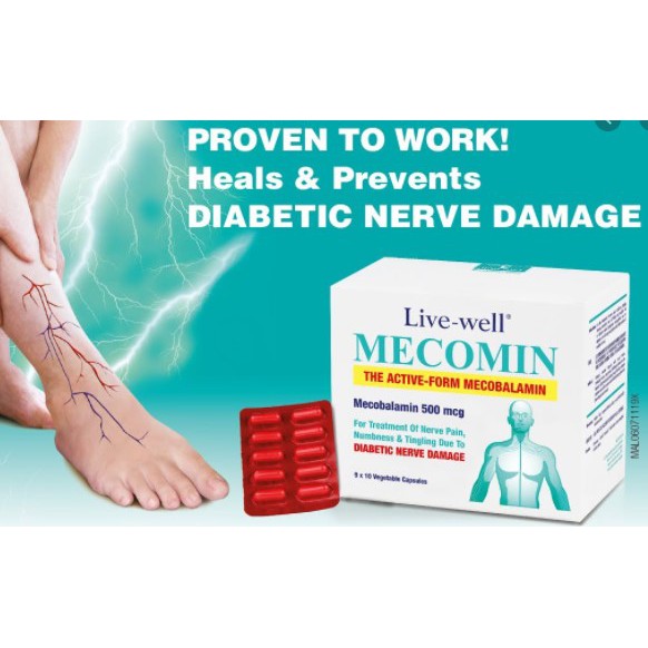 Active Vitamin B12 (Mecobalamin) 500mcg 10s Mecovit/Live-well Mecomin ...