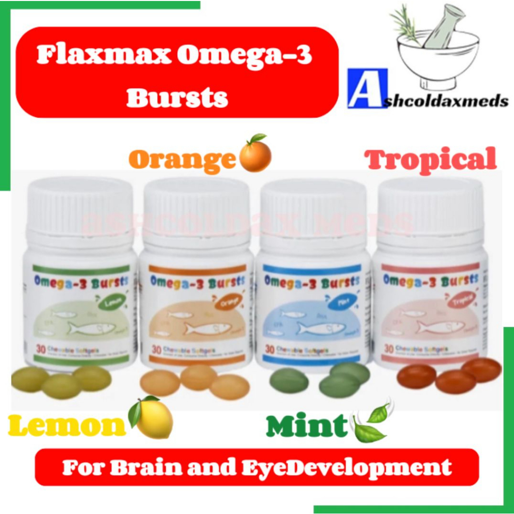 Flaxmax Omega-3 Bursts Children No Fishy Taste Fish Oil Chewable ...
