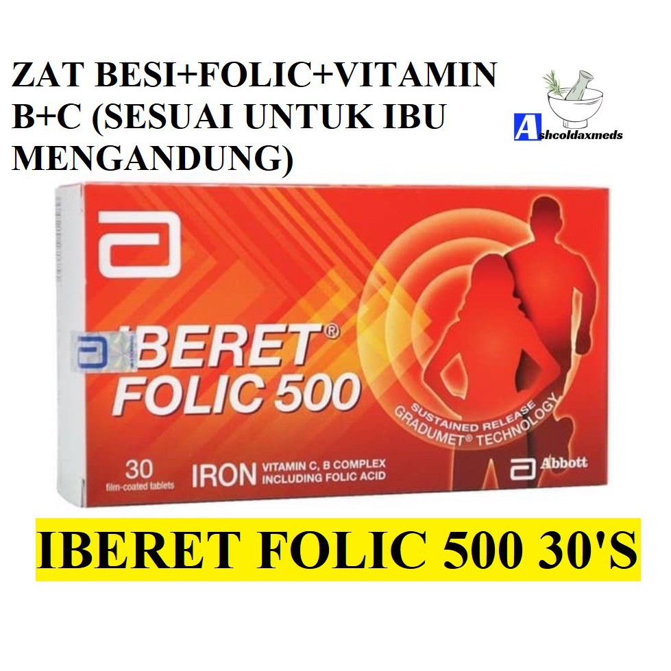 IBERET FOLIC 500 30'S - Farmasi Limbongan