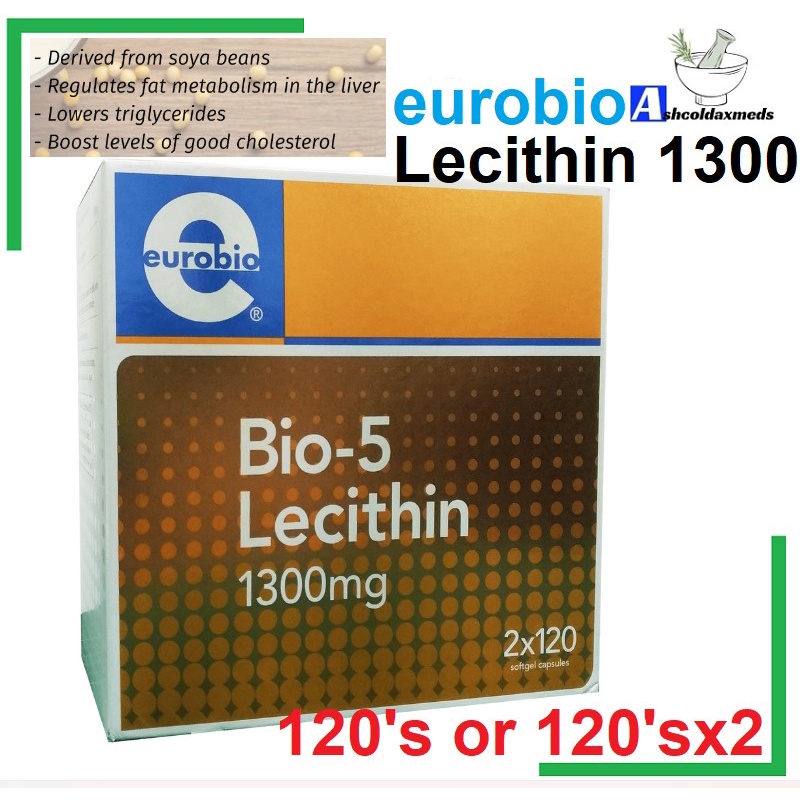 Eurobio Bio-5 Lecithin 1300mg 120'S or 120'SX2 - Farmasi Limbongan