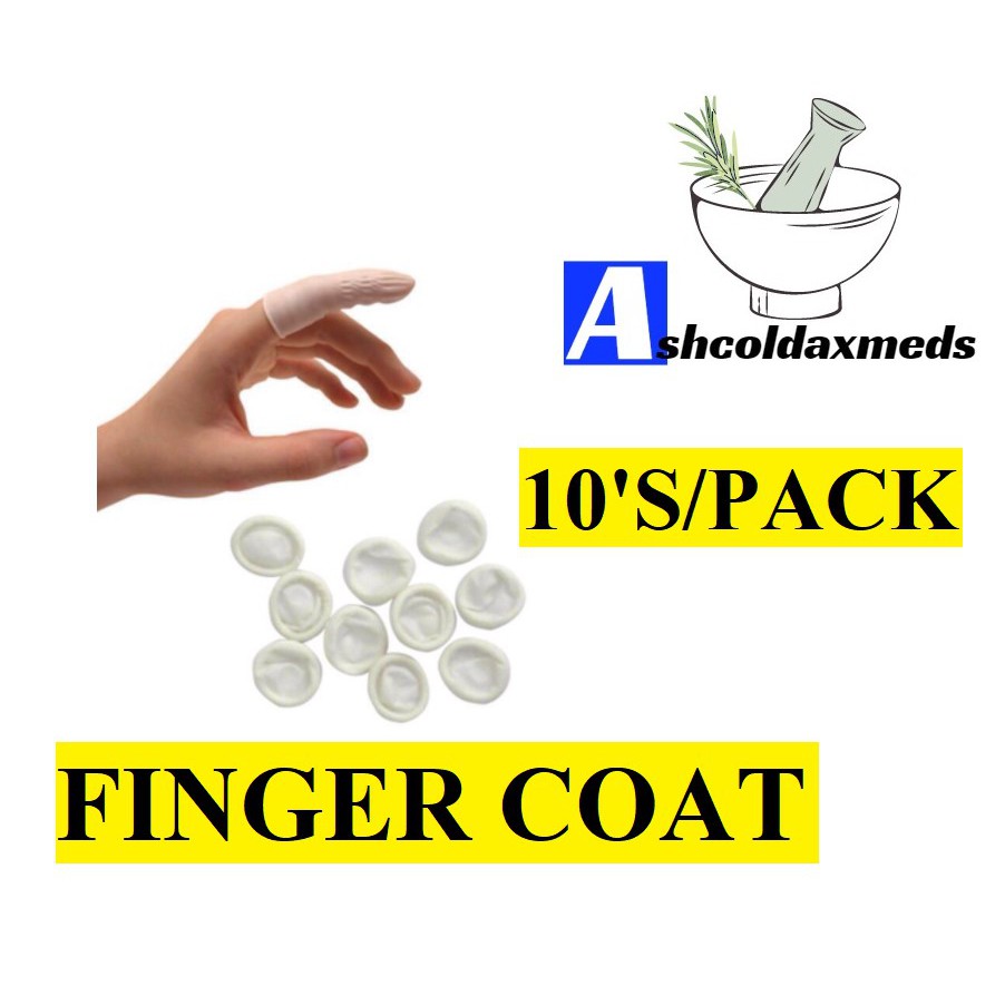 DISPOSABLE LATEX RUBBER FINGER COTS 10'S/PACK - Farmasi Limbongan
