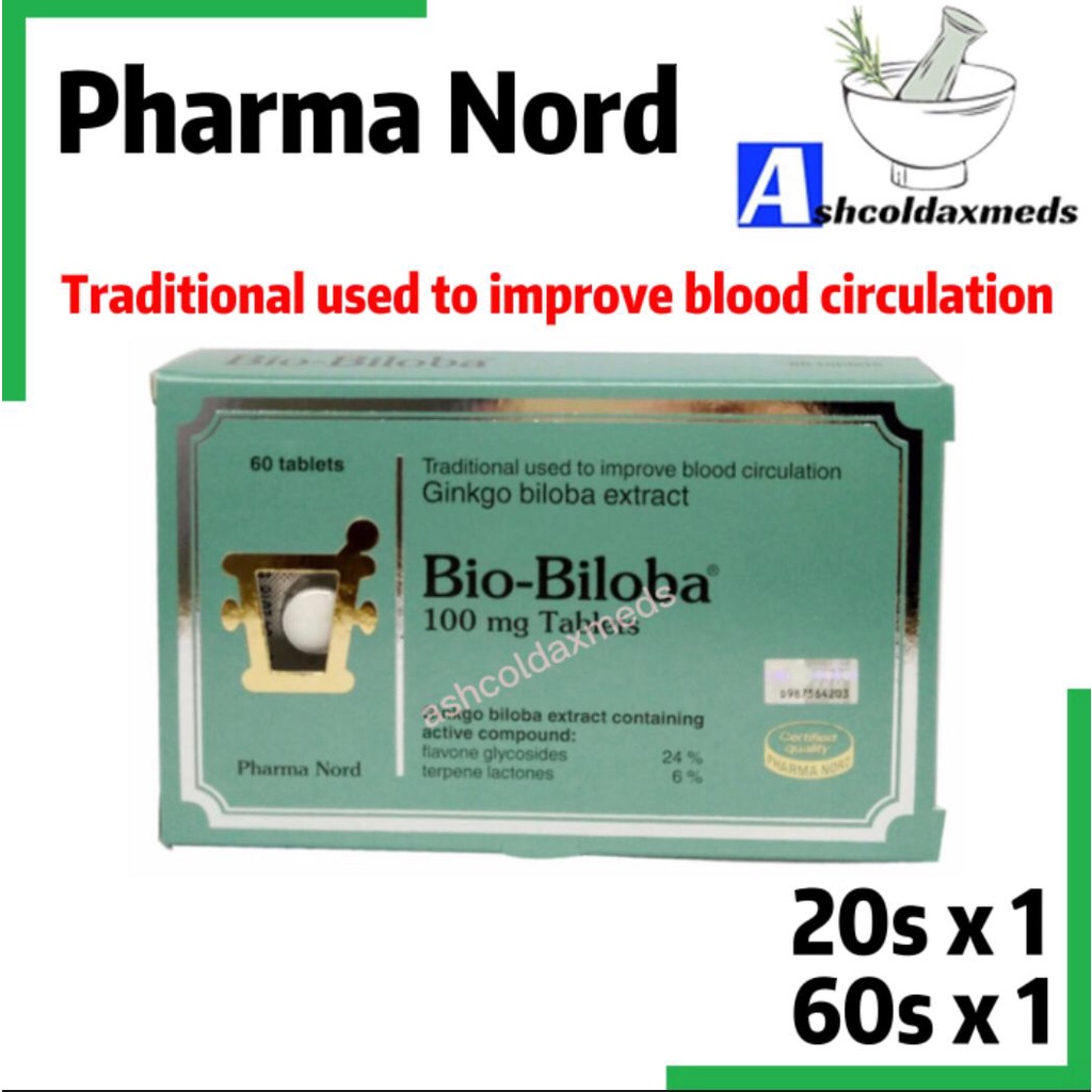 Bio-Biloba (Ginkgo Biloba) tablet 100mg 20's or 60's (EXP4/2024 ...