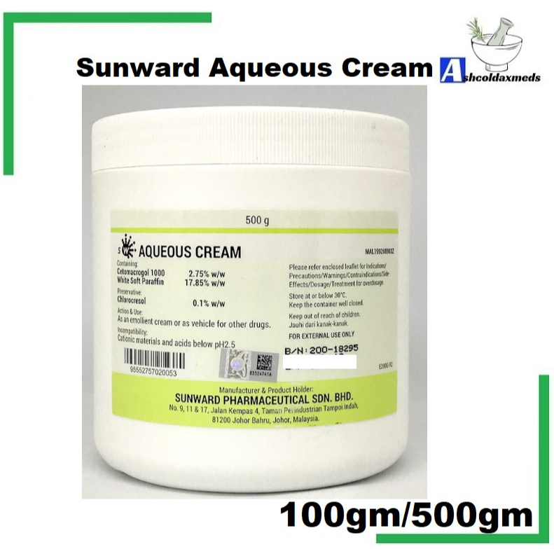 SUNWARD AQUEOUS CREAM 100GM/500GM - Farmasi Limbongan