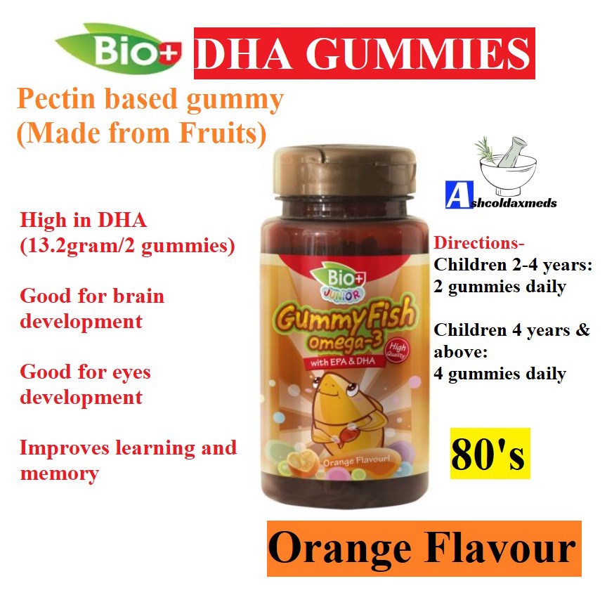 BIOPLUS GUMMY FISH OMEGA-3 80'S - Farmasi Limbongan