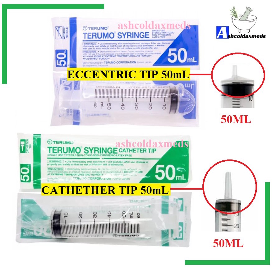 TERUMO CATHETER/ECCENTRIC TIP SYRINGE/LUER LOCK TIP 50ML 1's (Terumo Feeding Syringe) - Farmasi ...