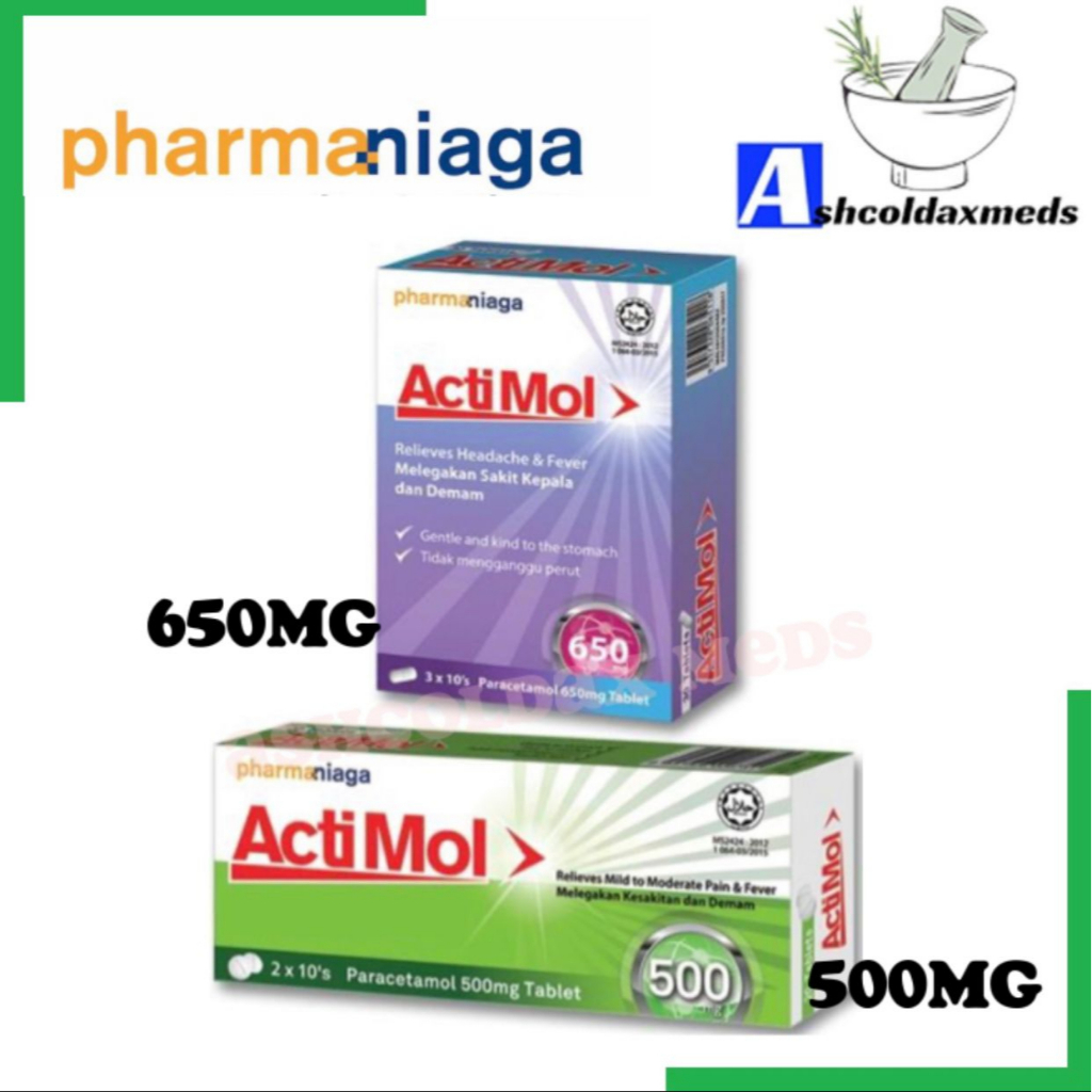 PARACETAMOL ACTIMOL 500MG /650MG TABLETS 10S/STRIP(PAIN/FEVER ...