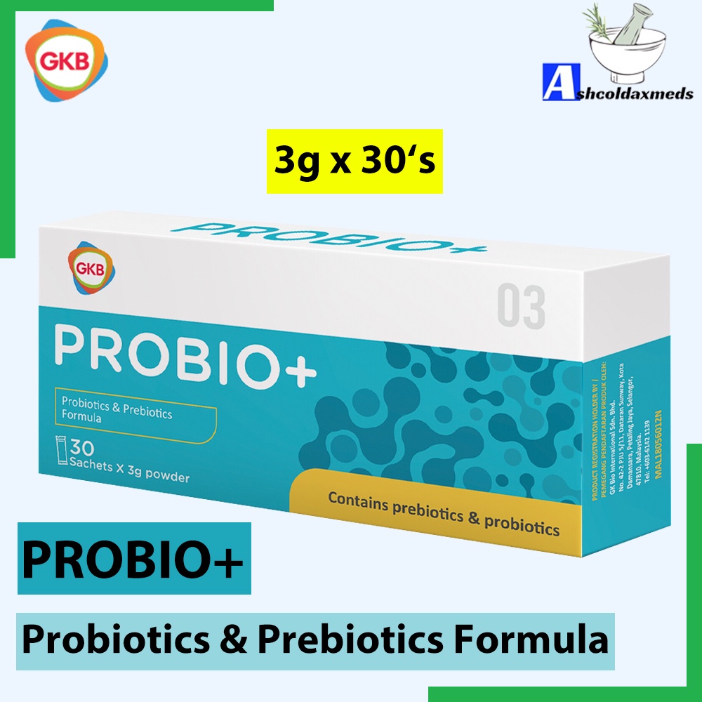 GKB PROBIO+ (Probiotics & Prebiotics Formula) 3g x 30‘S - Farmasi Limbongan