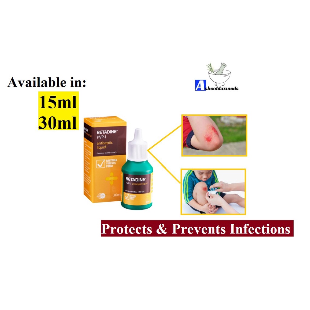 BETADINE PVP-I ANTISEPTIC LIQUID 30ML - Farmasi Limbongan
