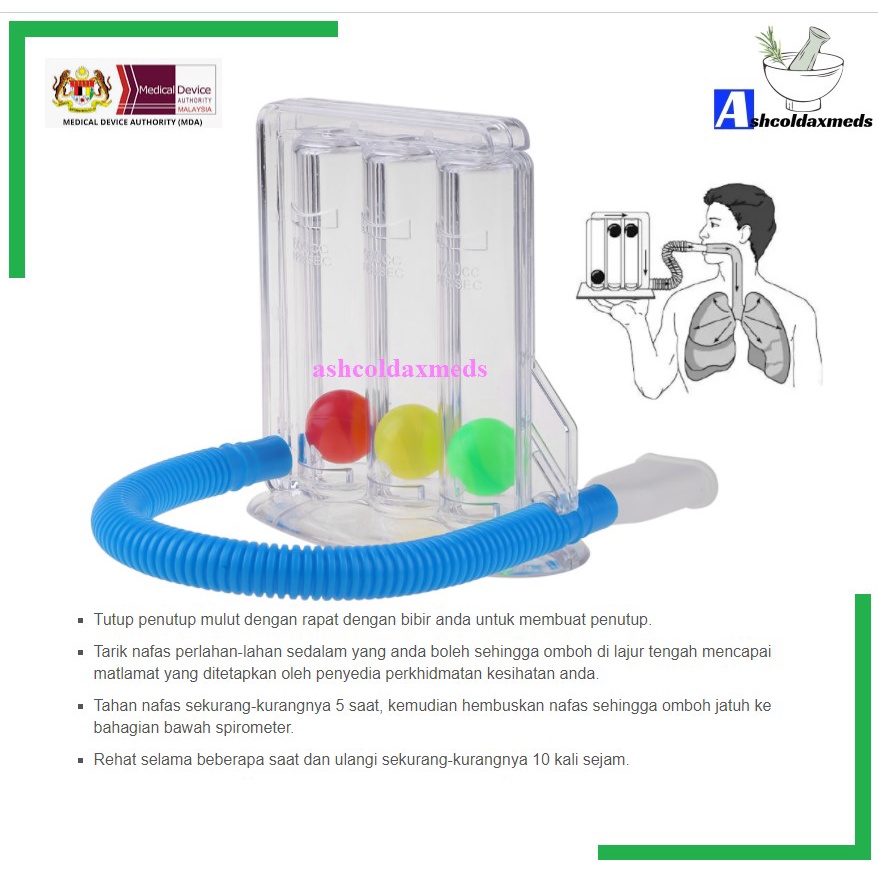 Triball Exerciser Lung Function Exercise Incentive Spirometry Recover ...