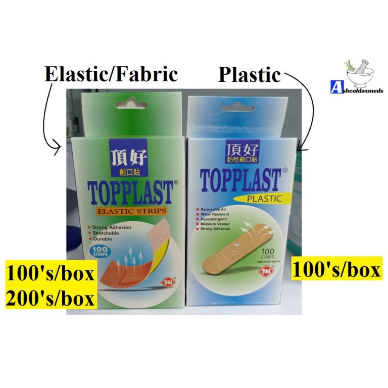 Topplast Plaster Strips / Plaster Luka Berubat (Elastic 100's/200's ...