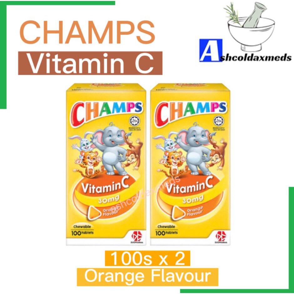 CHAMPS Vitamin C Orange/Blackcurrant 30mg EXP03/2024 - Farmasi Limbongan