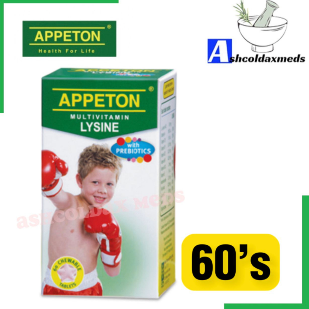 APPETON MULTIVITAMIN MV LYSINE WITH PREBIOTICS TABLET 60'S - Farmasi ...