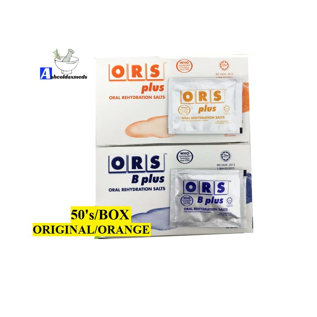 ORS Plus Oral Rehydration Salt (Orange) or (Original) 50'S/Box ...
