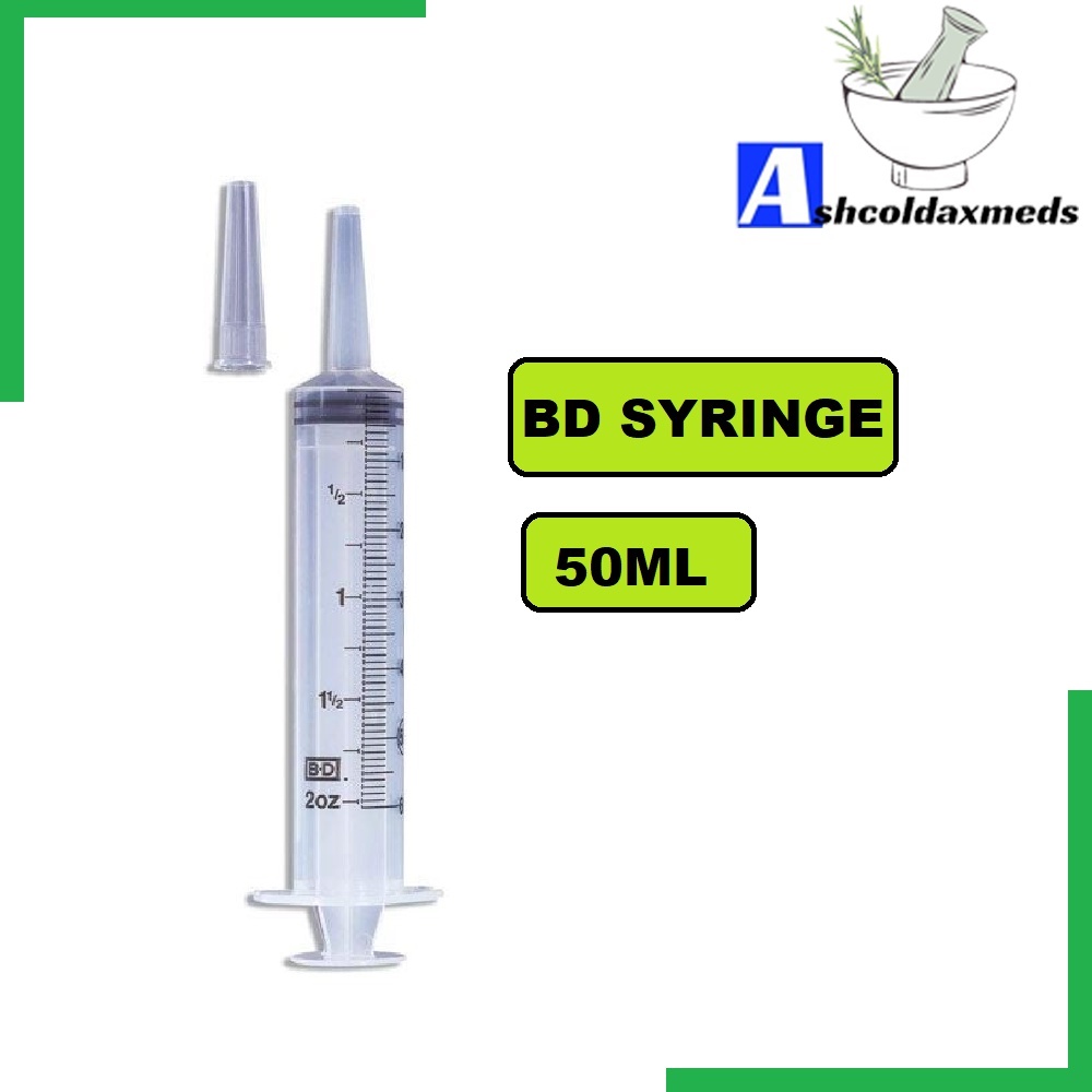 (FEEDING SYRINGE) BD Syringe 50ml Catheter Tip 1pc - Farmasi Limbongan