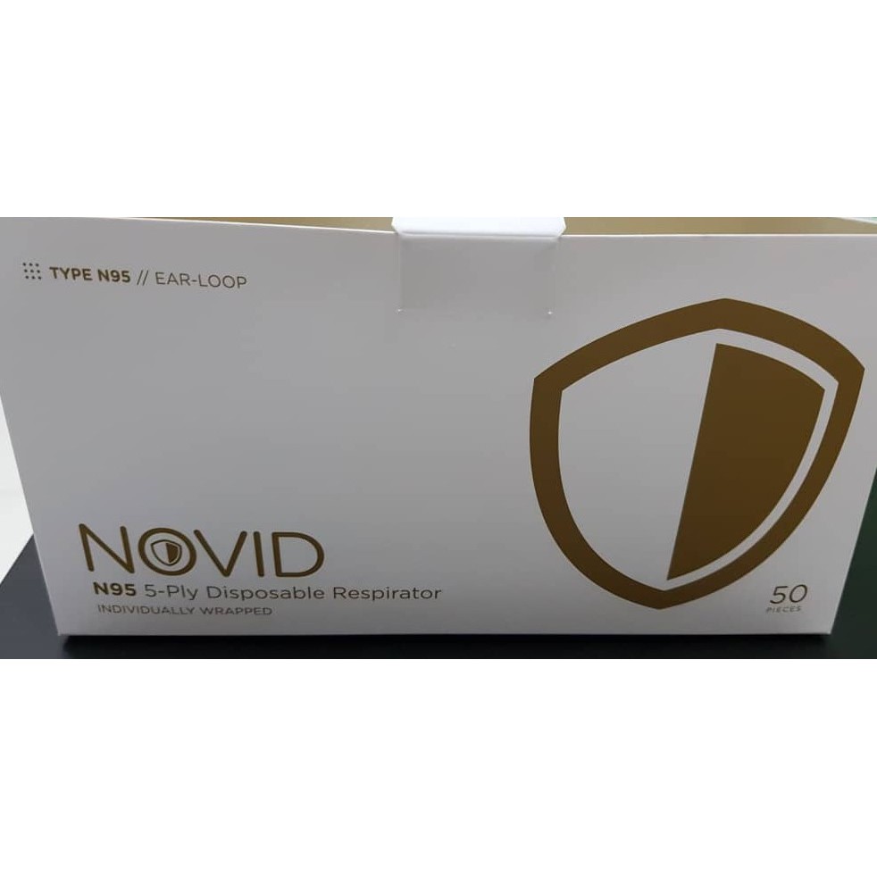 (MADE IN MALAYSIA) NOVID N95 5-PLY DISPOSABLE RESPIRATOR 50'S - Farmasi ...