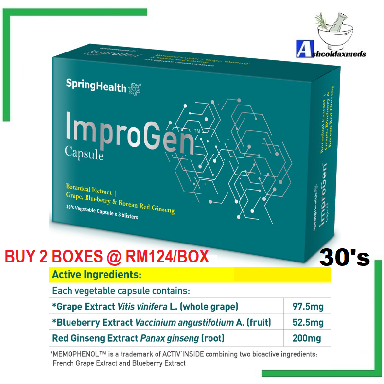 SpringHealth Improgen Capsule (30's) Memophenol - Farmasi Limbongan