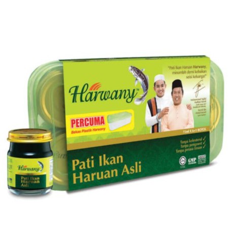 Harwany Pati Ikan Haruan Asli Atau Gamat (75ml x 6's) [Free 1's ...