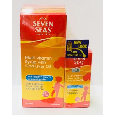 Seven Seas Kids Multivitamin Syrup With Cod Liver Oil 500+100ml (New ...